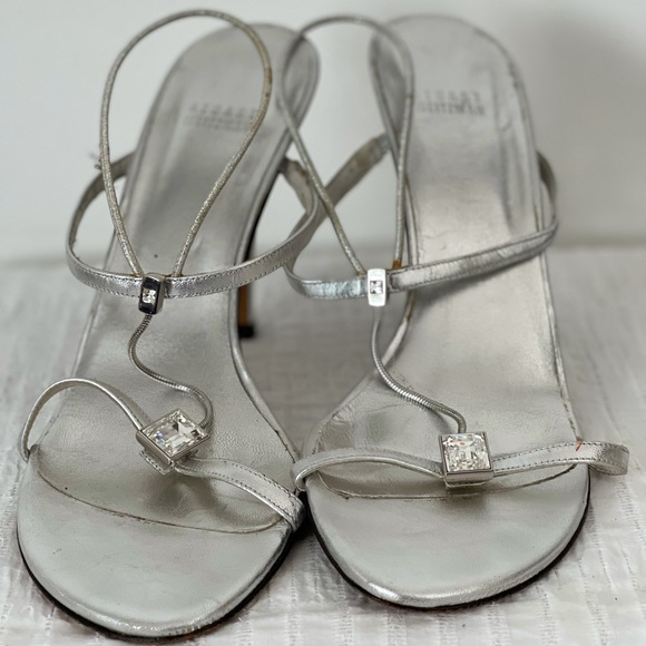 Stuart Weitzman | Shoes | Stuart Weitzman Silver High Heels | Poshmark